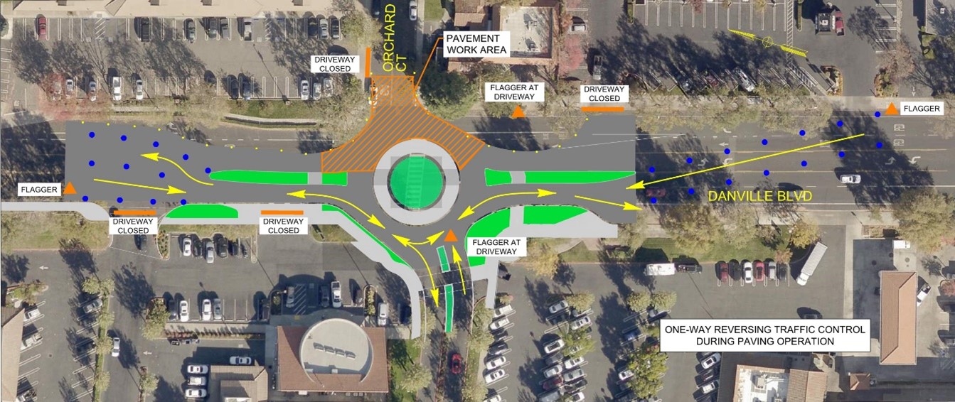 Construction continues on Alamo roundabout - Danville San Ramon