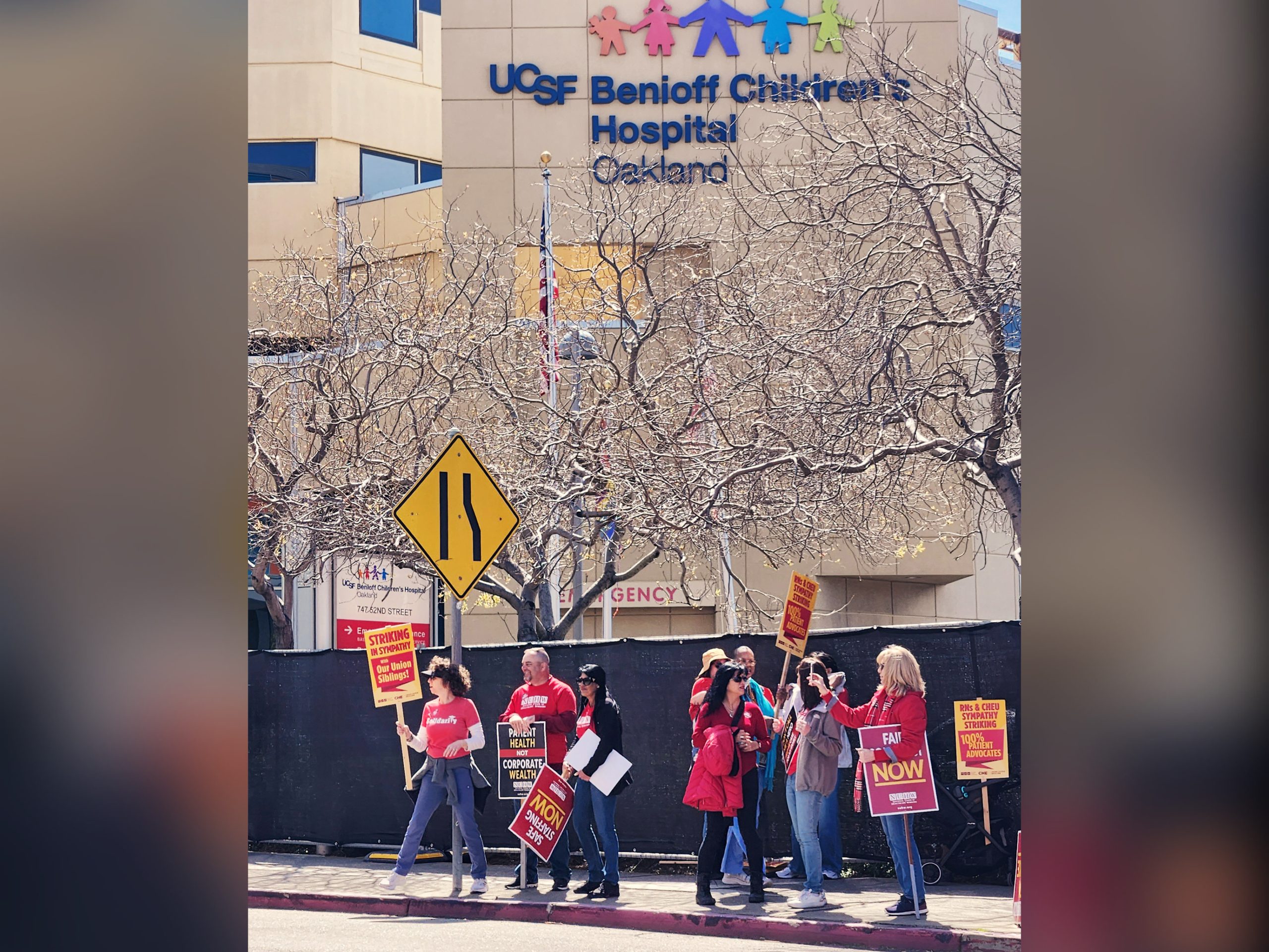 Workers at UCSF Benioff Children's Hospital Oakland, Walnut Creek set ...